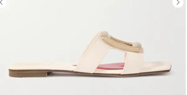 ROGER VIVIER Nagoya Embellished Cutout Leather Slides