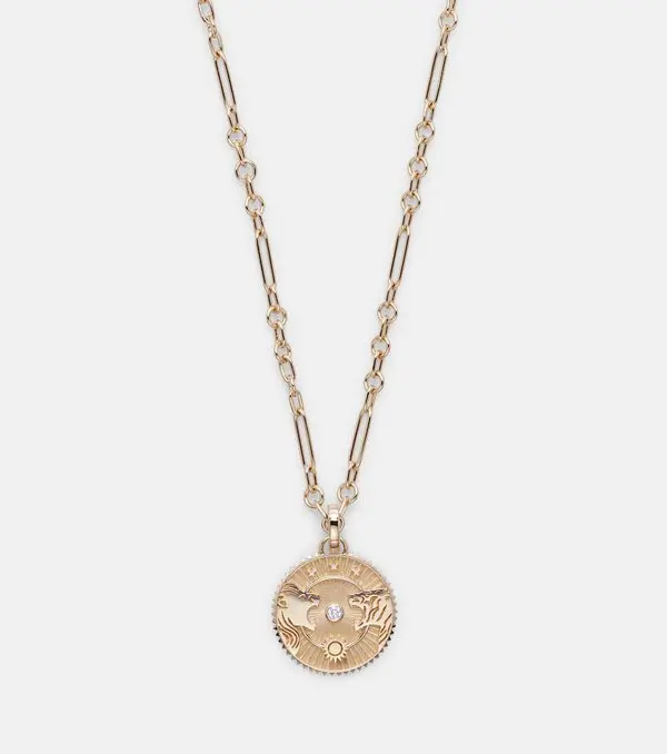 FOUNDRAE Strength 18kt Yellow Pendant Necklace With Diamond