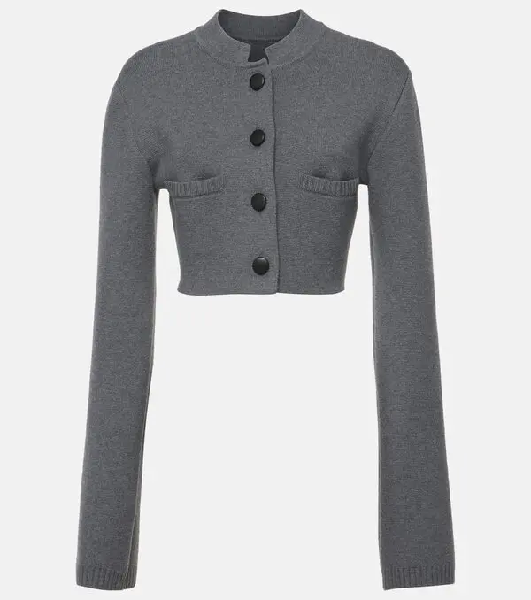 Khaite Ello Cropped Jacket - Grey