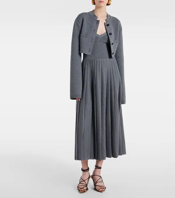 Khaite Ello Cropped Jacket - Grey