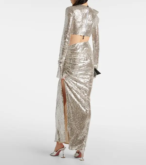 Maticevski Luna Sequined Maxi Skirt