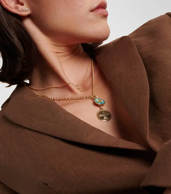 FOUNDRAE Dream & Reverie 18kt Charm Necklace With Diamonds