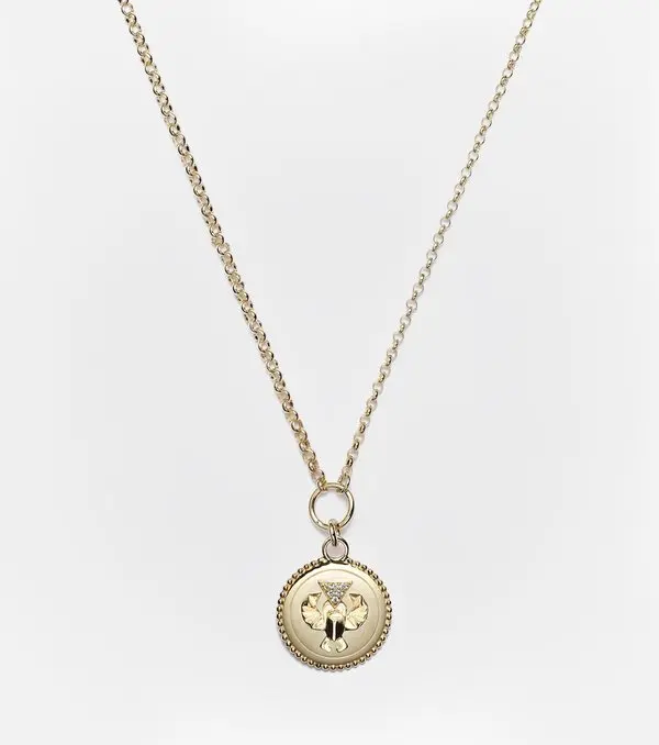 FOUNDRAE 18kt Yellow Diamond Protection Necklace