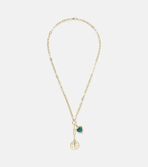 FOUNDRAE Resilience & True Love 18kt Charm Necklace - Gold