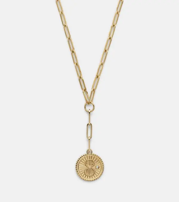 FOUNDRAE Karma Clip 18kt Chain Necklace With Diamonds