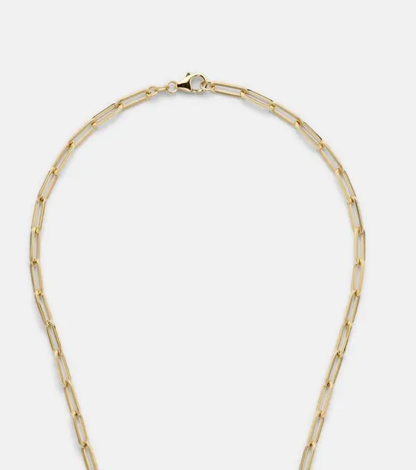 FOUNDRAE Karma Clip 18kt Chain Necklace With Diamonds