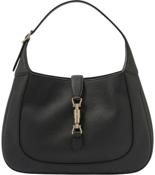 Gucci Jackie Medium Leather Shoulder Bag - Black
