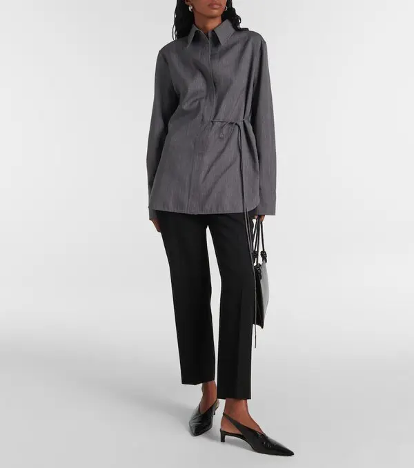JIL SANDER Belted Wool Shirt