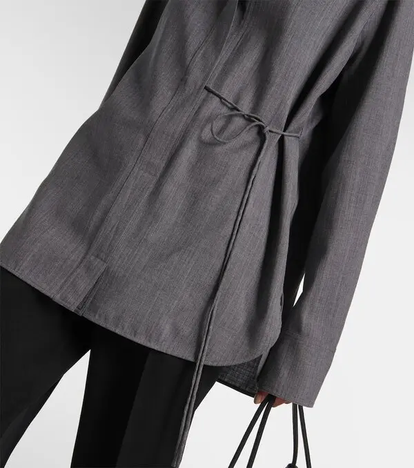 JIL SANDER Belted Wool Shirt