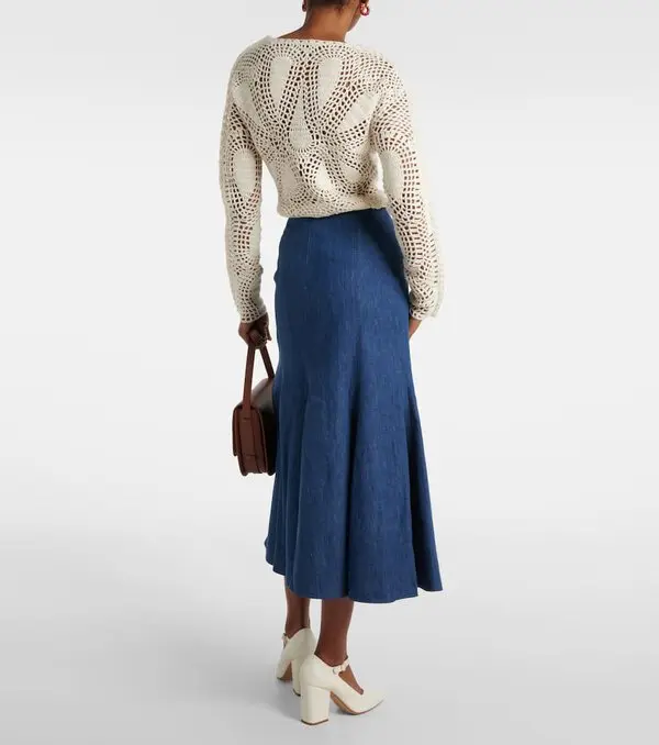Gabriela Hearst Amy Flared Midi Skirt