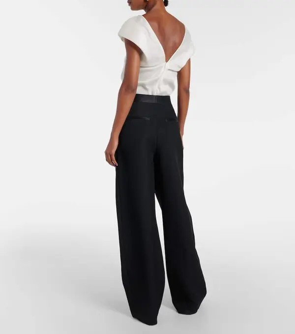 Khaite Marine Wide-leg Trousers - Black