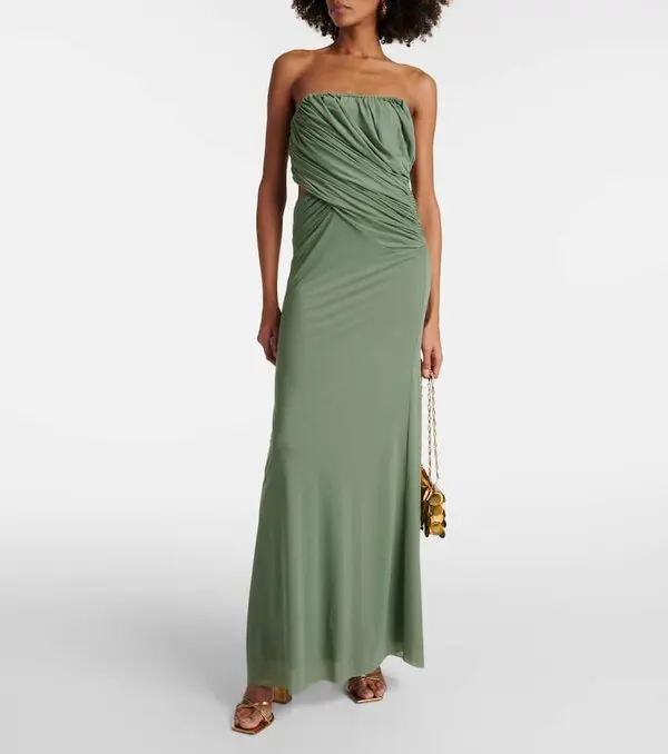 christopher esber cutout maxi dress Christopher Esber Triquetra cutout silk maxi dress