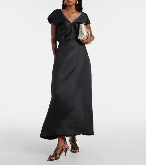 Khaite Mila Silk Maxi Skirt