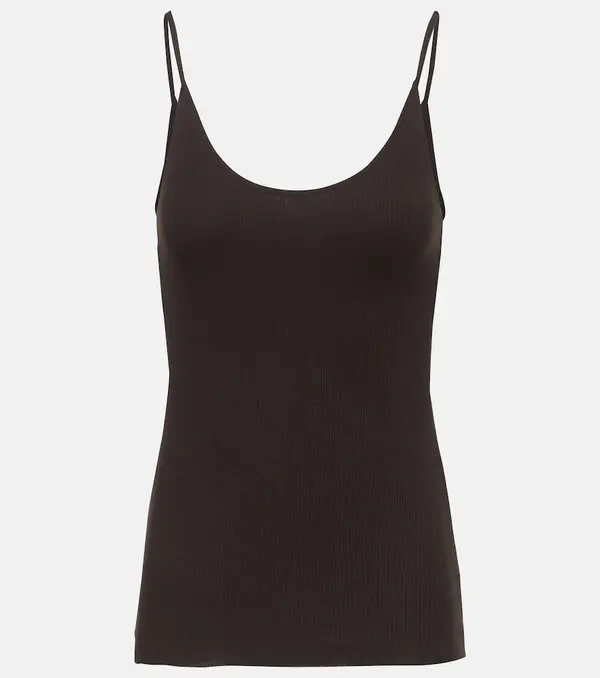 Khaite Selee Jersey Tank Top - Brown
