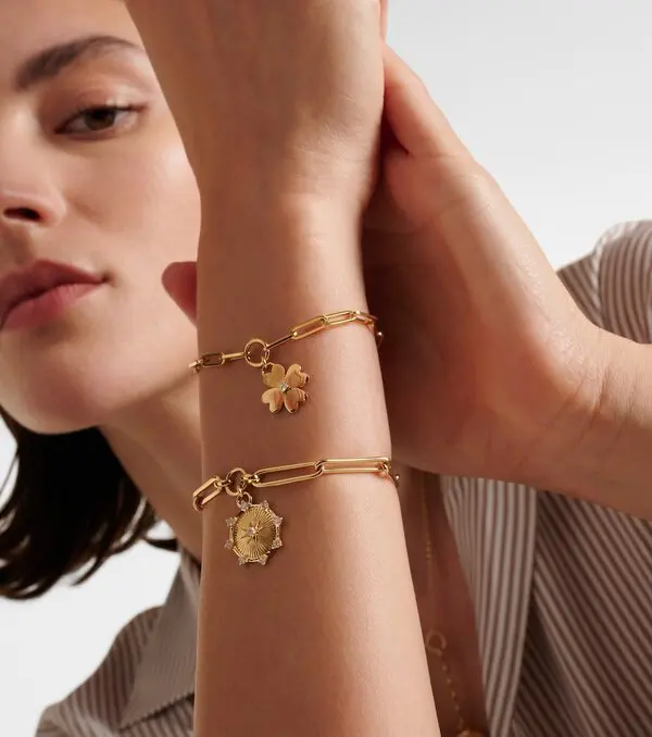 FOUNDRAE Inner Light 18kt Chain Bracelet With Diamonds