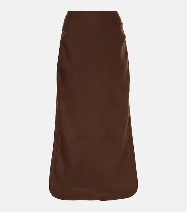 Sir The Label Jerry Linen Midi Skirt