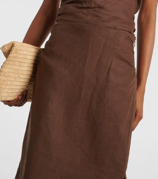 Sir The Label Jerry Linen Midi Skirt