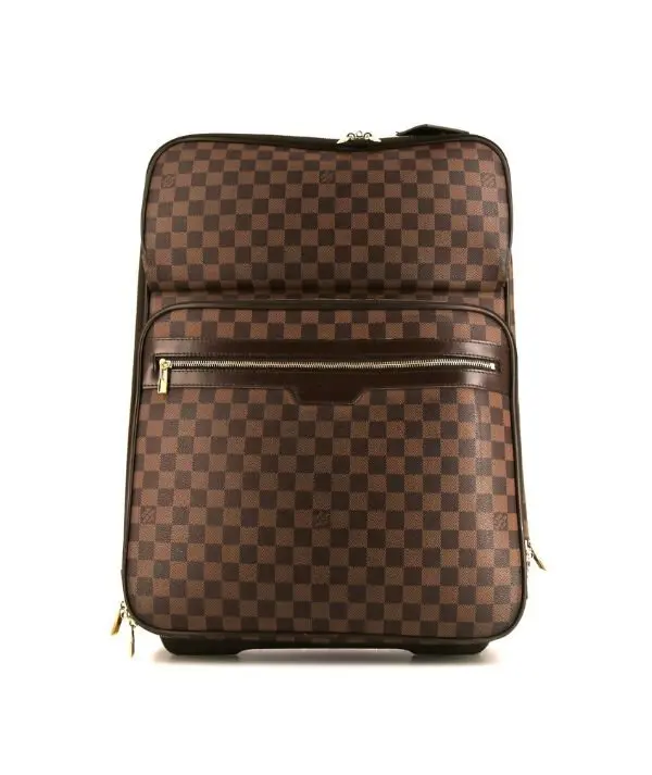 LOUIS VUITTON Damier Ebene Pégase Légère Soft Suitcase - Coffee Brown