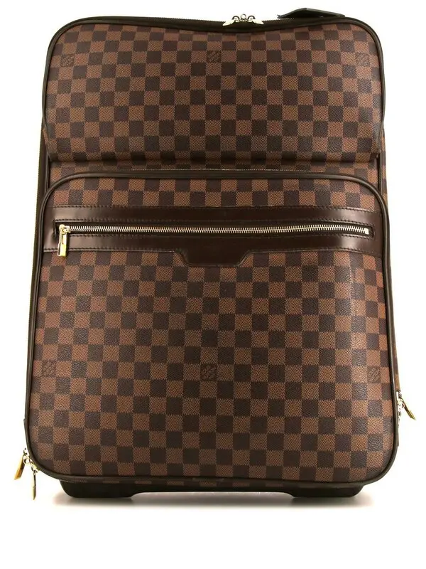 LOUIS VUITTON Damier Ebene Pégase Légère Soft Suitcase - Coffee Brown
