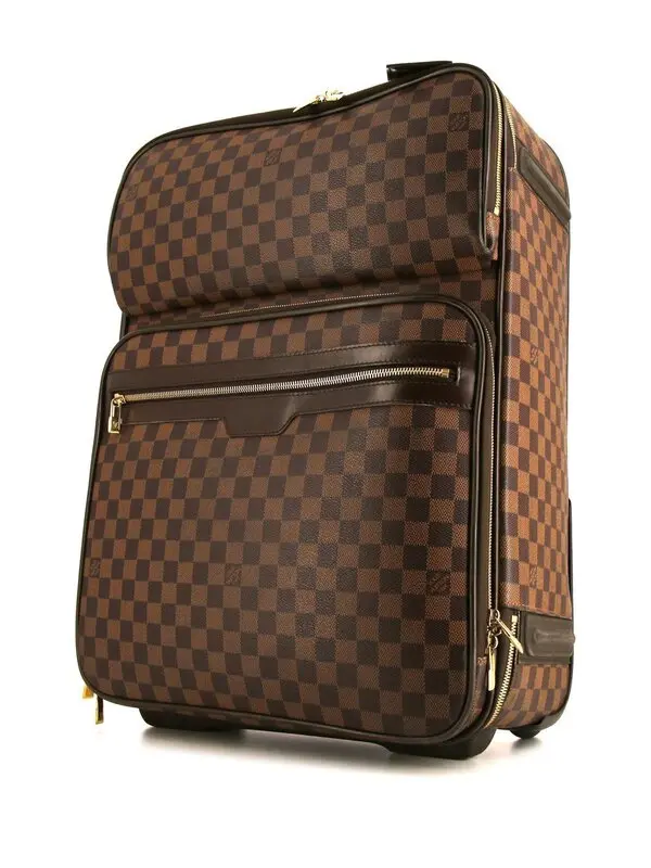 LOUIS VUITTON Damier Ebene Pégase Légère Soft Suitcase - Coffee Brown