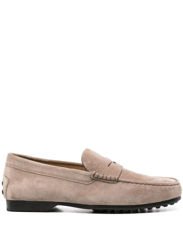 TOD'S Gommino Suede Loafers - Neutrals