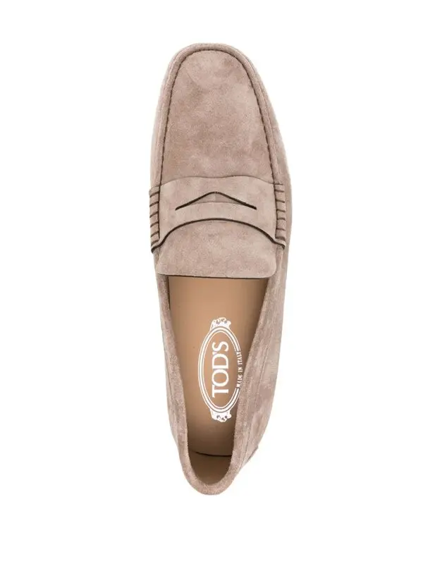 TOD'S Gommino Suede Loafers - Neutrals
