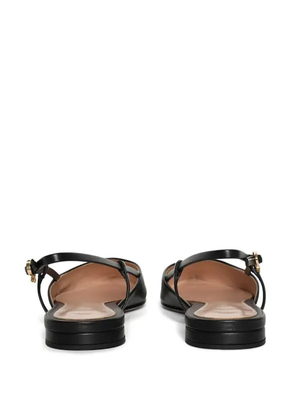 GIANVITO ROSSI Ascent Leather Ballerinas - Black