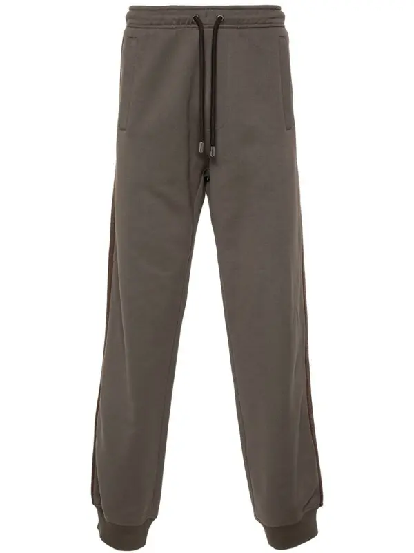 LANVIN Chevron-panel Drawstring Track Pants - Brown