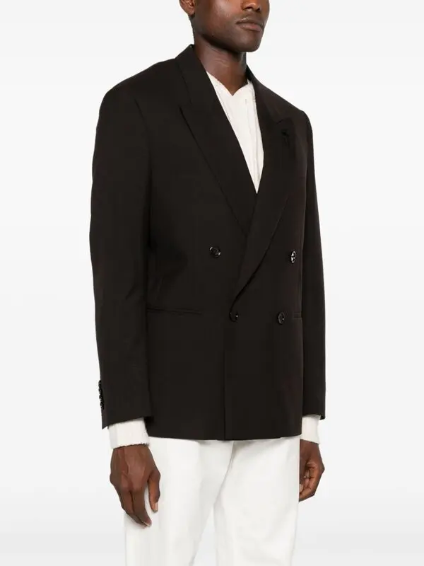 LARDINI Double-breasted Blazer - Brown