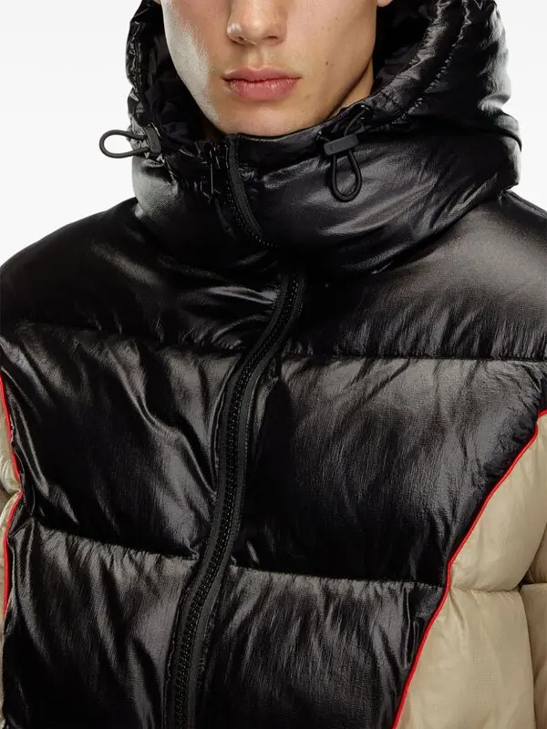 DIESEL® W-ostend Panelled Padded Jacket - Black