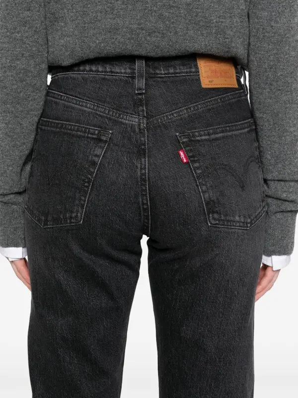 LEVI'S 501 Mid-rise Straight-leg Jeans - Grey