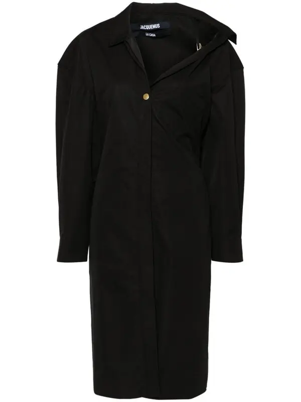 Jacquemus La Robe Chemise Midi Dress - Black