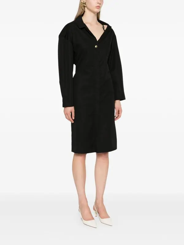 Jacquemus La Robe Chemise Midi Dress - Black