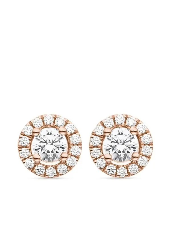 VEYNOU 14kt Recycled Rose Gold Camilla Diamond Stud Earrings - Pink