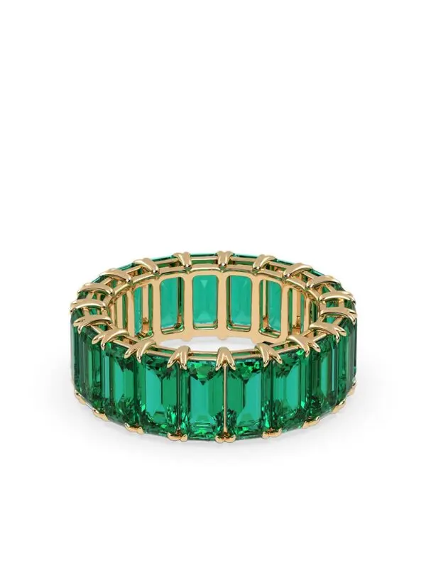 VEYNOU 14kt Recycled Yellow Emerald Eternity Ring - Gold