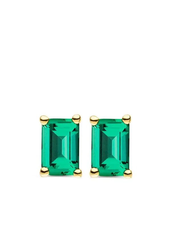 VEYNOU 14kt Yellow Eden Emerald Stud Earrings - Gold