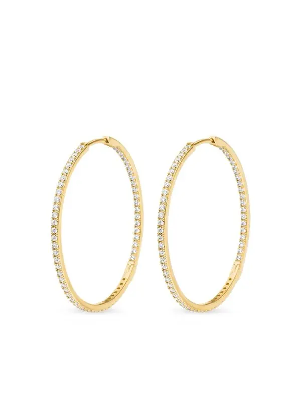 VEYNOU 14kt Recycled Yellow Diamond Hoop Earrings - Gold