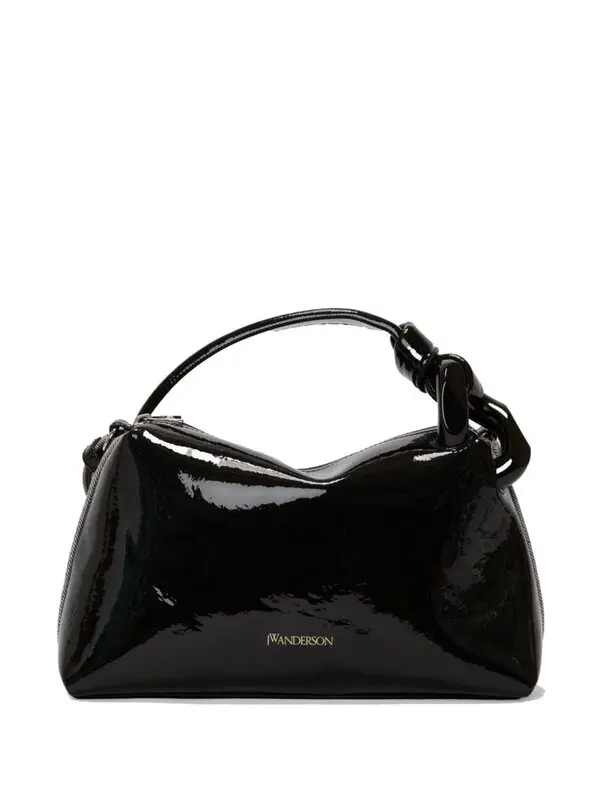 JW Anderson Coated-finish Denim Shoulder Bag - Black