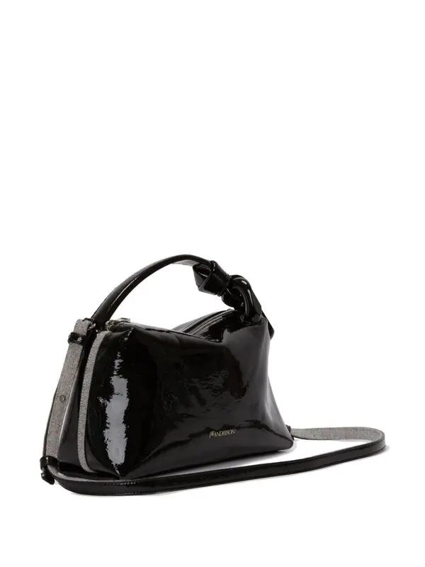 JW Anderson Coated-finish Denim Shoulder Bag - Black