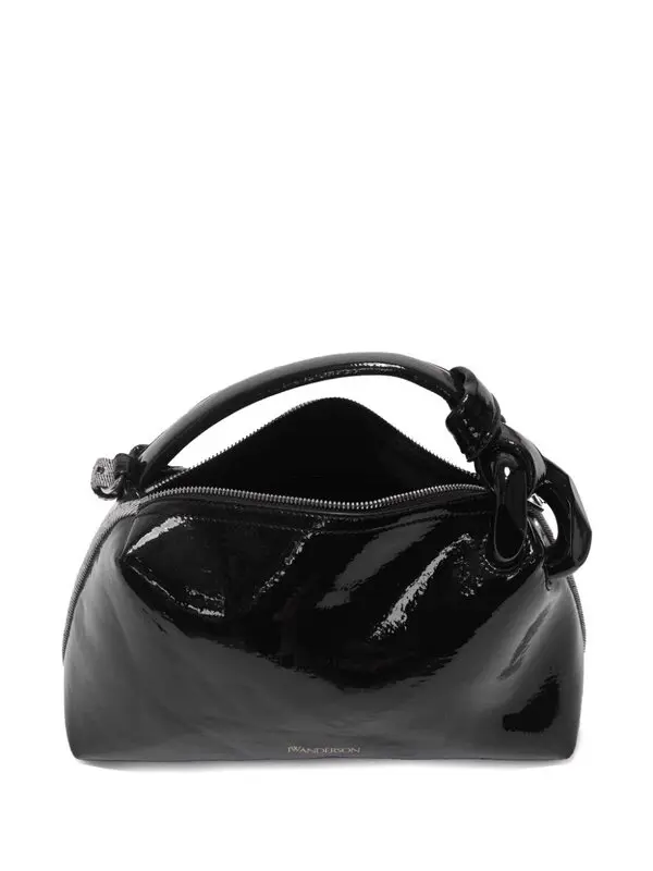 JW Anderson Coated-finish Denim Shoulder Bag - Black