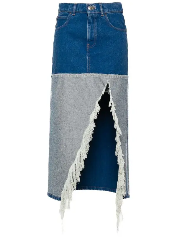 Marni Organic Cotton Denim Skirt - Blue