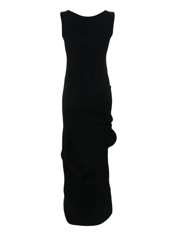 Issey Miyake Maxi Dress With Plissé Details