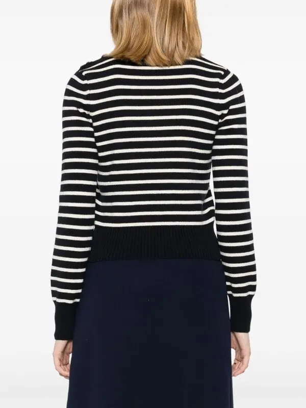 AMI Paris Ribbed-knit Striped Jumper