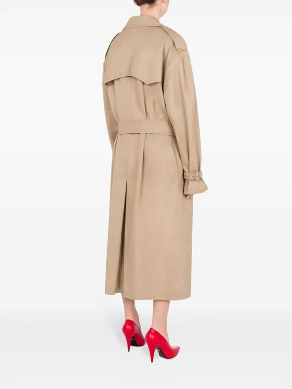 Moschino Notched-lapel Trench Coat - Neutrals