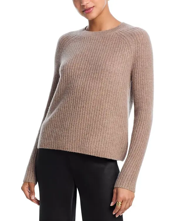 Bloomingdale'S C Exclusive Cashmere Shaker Stitch Raglan Sweater - Sesame