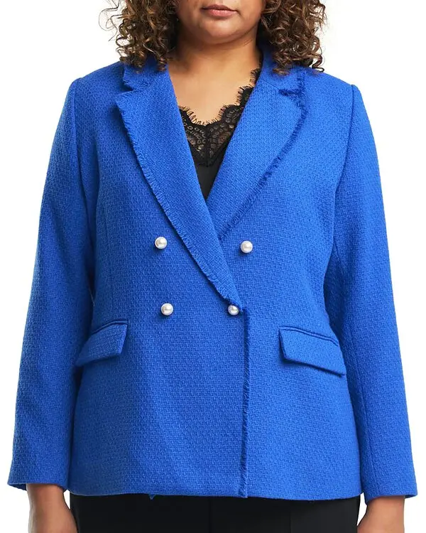 ESTELLE Courtney Boucle Blazer - Blue