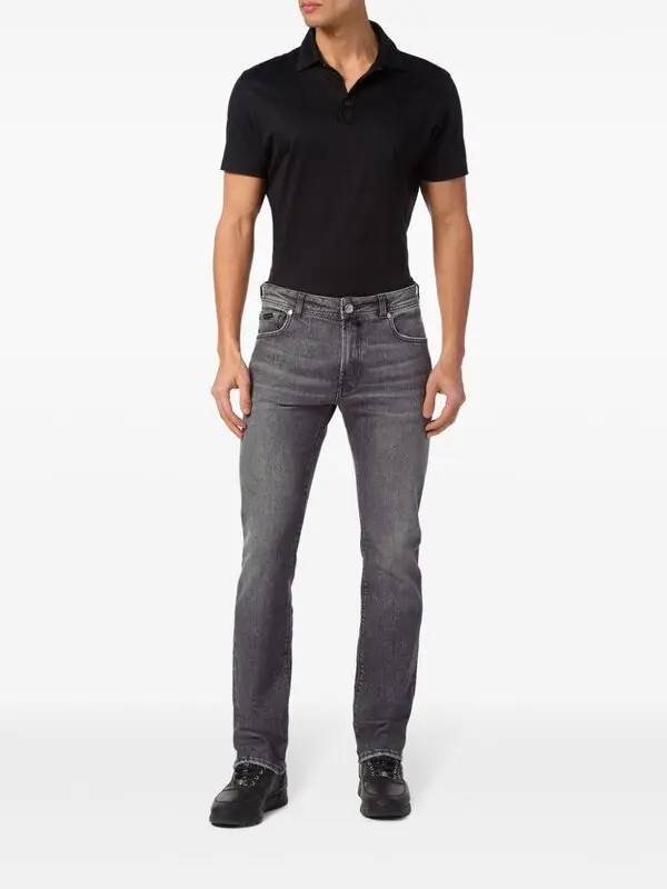 BILLIONAIRE Logo Appliqué Straight-leg Jeans - Grey
