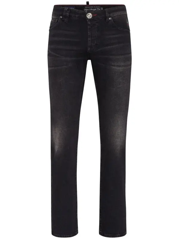 Philipp Plein Patch-detail Straight-leg Jeans