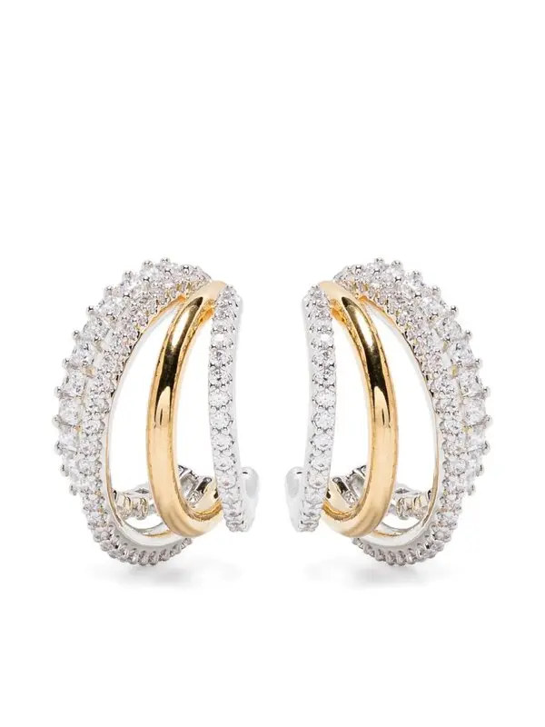 SWAROVSKI Hyperbola Hoop Earrings - Silver