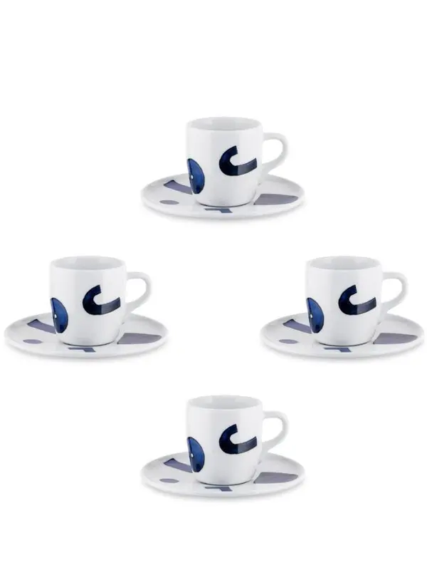 ALESSI X Naoto Fukasawa Itsumo Mocha Cups And Saucers - White